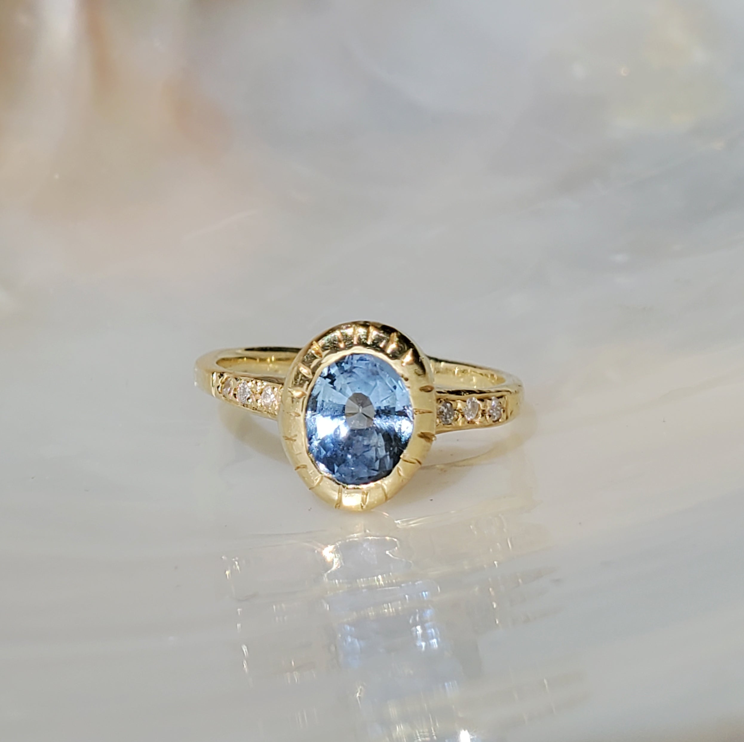 Magnificent Ocean Blue Sapphire Ring – COMMUNION by Joy