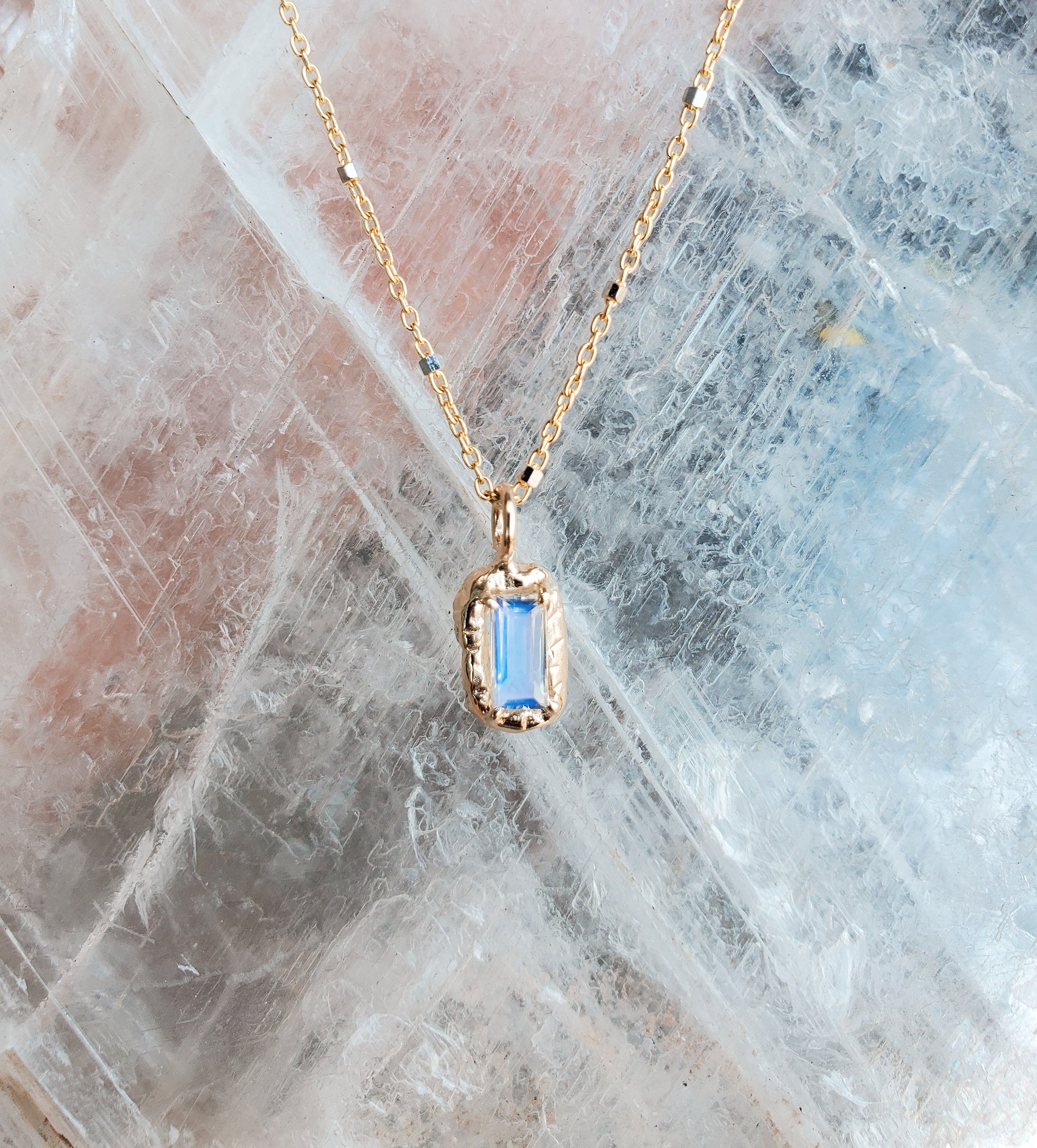 Guardian Baguette Moonstone Necklace - Limited Edition – COMMUNION by Joy